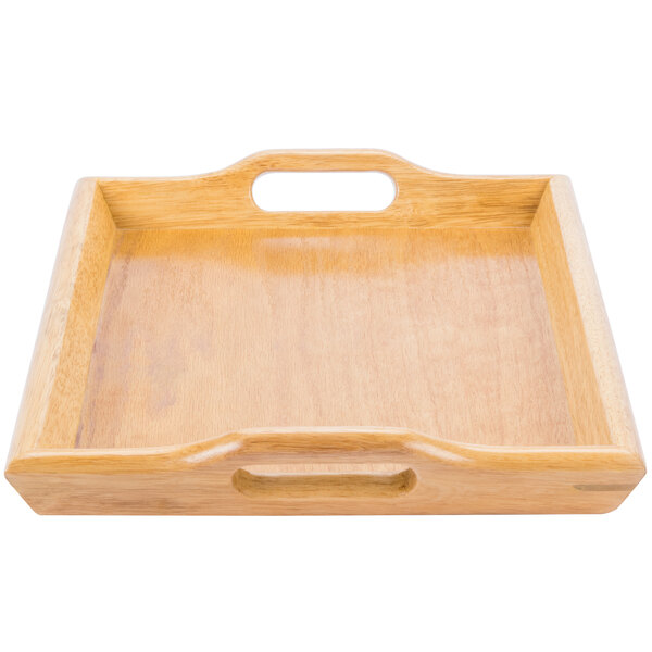 GET RST-1814-N 18" x 14" Hardwood Room Service Tray - Natural