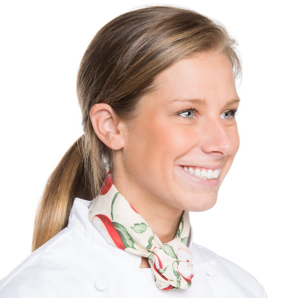 36" x 15" Apple Patterned Chef Neckerchief / Bandana