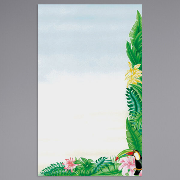 Choice 8 1/2" x 14" Menu Paper - Tropical Themed Toucan Design Right ...