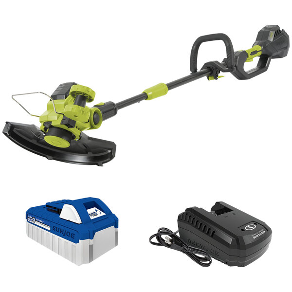 Sun Joe 24V-ST14 12" iON+ Cordless String Trimmer with 4.0Ah Battery ...