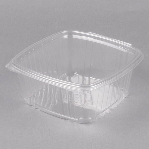 Genpak 64 oz. Clear Hinged Deli Container - 100/Pack