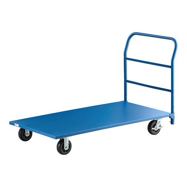 Lavex Industrial 30" x 60" Blue Steel Platform Truck - 2000 lb. Capacity