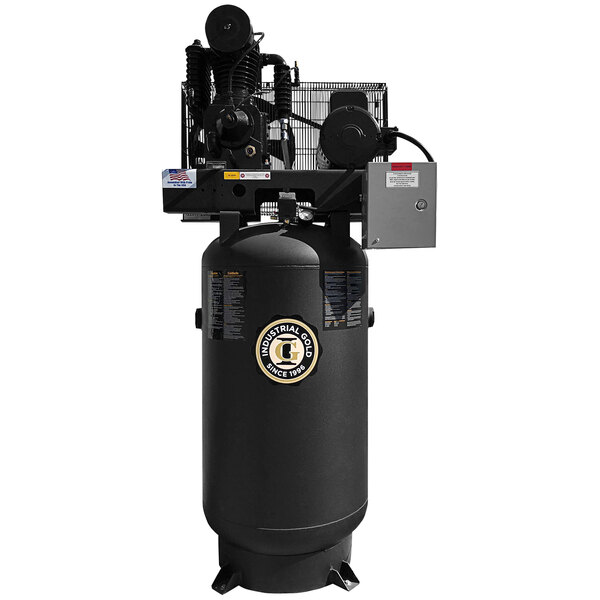 Industrial Gold 60 Gallon 5 hp 3 Phase Vertical Reciprocating Air Compressor CI523E60V