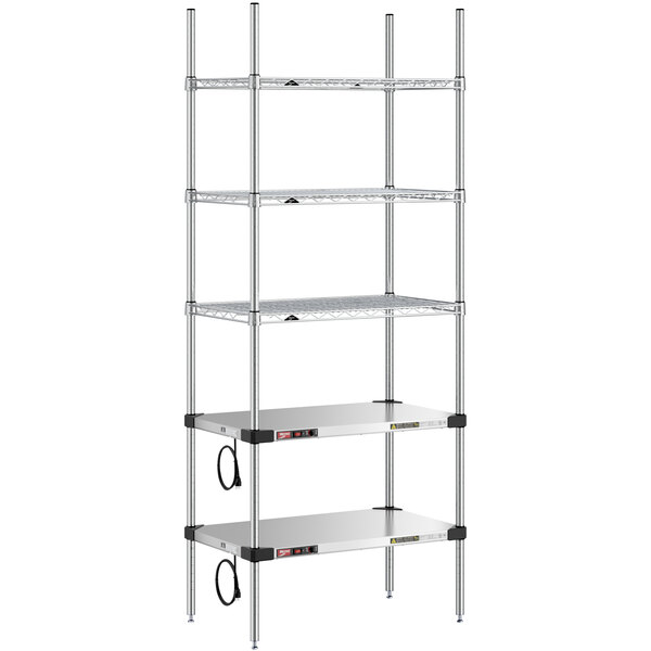 Metro Super Erecta 18" x 30" Stainless Steel Takeout Station with 2 ...