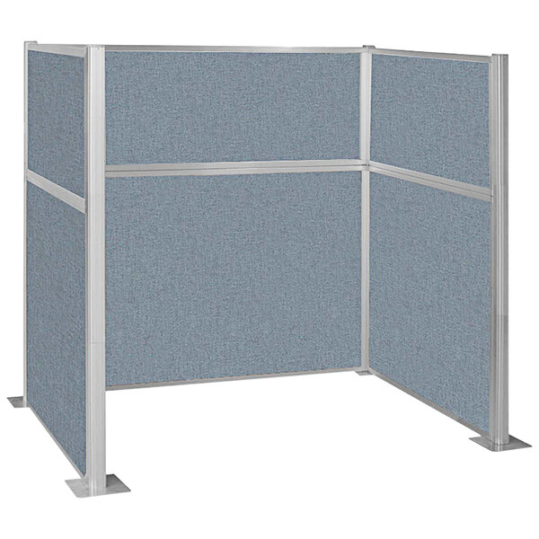 Versare Hush Panel 6' x 4' Powder Blue U-Shape Cubicle