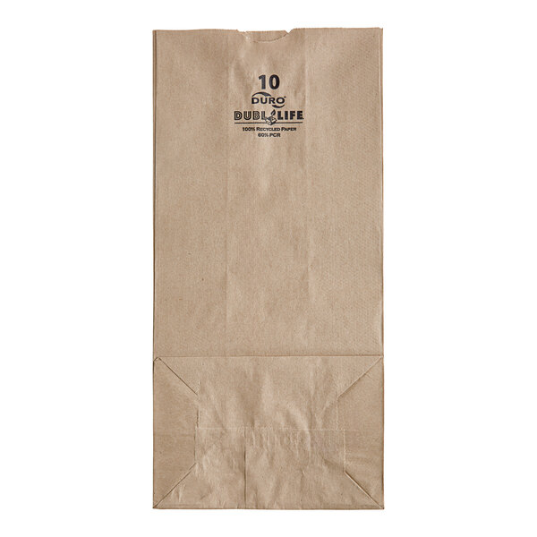 Duro 10 lb. Brown Paper Bag - 500/Bundle