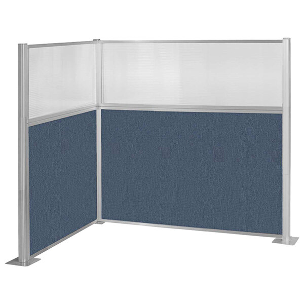 Versare Hush Panel 6' x 4' Ocean L-Shape Cubicle with Window