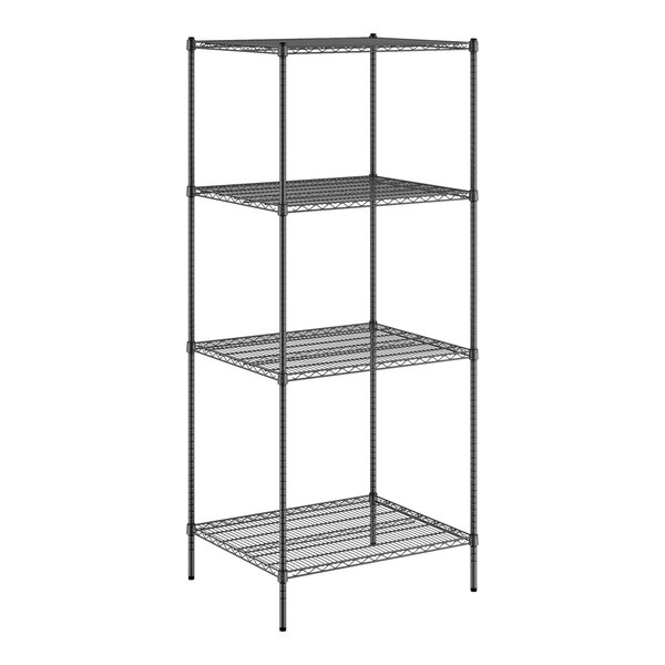 Regency 30" x 60" NSF Black Epoxy 4-Shelf Kit with 86" Posts