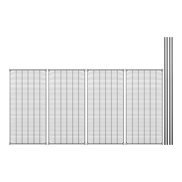 Regency 30" x 60" NSF Black Epoxy 4-Shelf Kit with 86" Posts