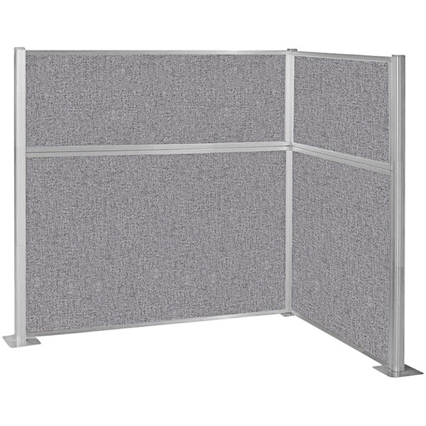 Versare Hush Panel 6' x 4' Cloud Gray L-Shape Cubicle