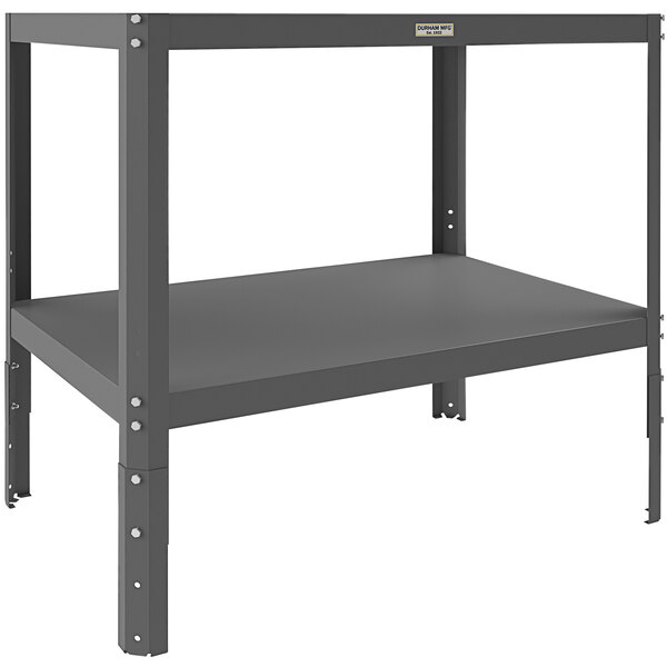 Durham Mfg 24" x 36" 2 Shelf Adjustable Height Machine Table MTA243636 ...