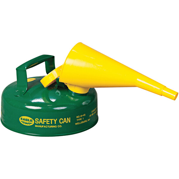 Eagle Manufacturing 2 Qt. Type I Green Steel Oil Safety Can with Flame ...
