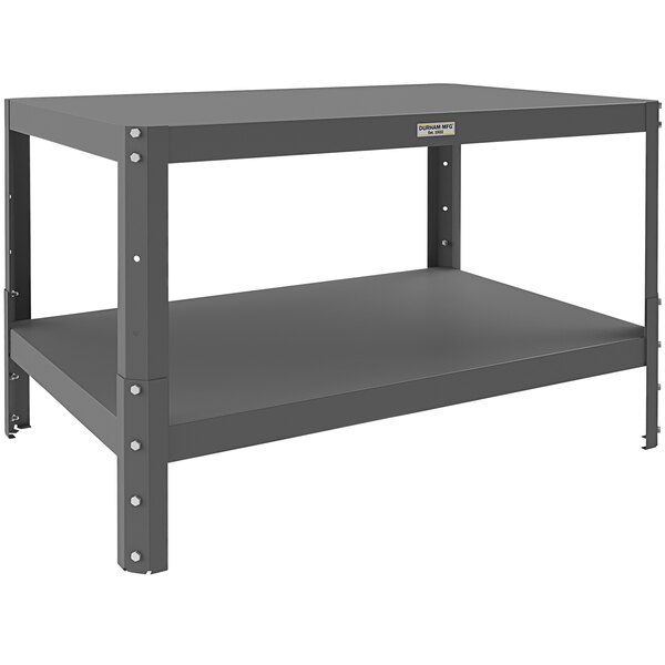 Durham Mfg 24" x 36" 2 Shelf Adjustable Height Machine Table MTA243624 ...