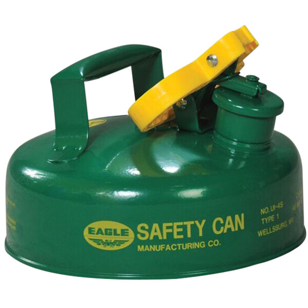 Eagle Manufacturing 2 Qt. Type I Green Steel Oil Safety Can with Flame ...