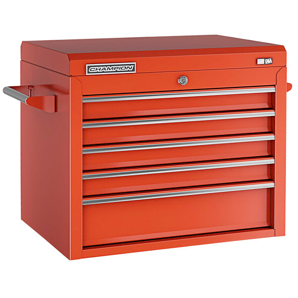 Champion Tool Storage FM Pro Series 20" x 27" Red 5-Drawer Top Chest ...