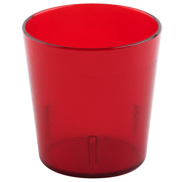 Cambro 900P156 Colorware 9.7 oz. Ruby Red Customizable SAN Plastic ...