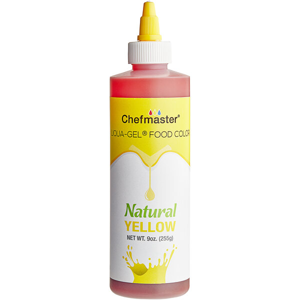 Chefmaster Natural Yellow Liqua-Gel Food Coloring 9 oz.