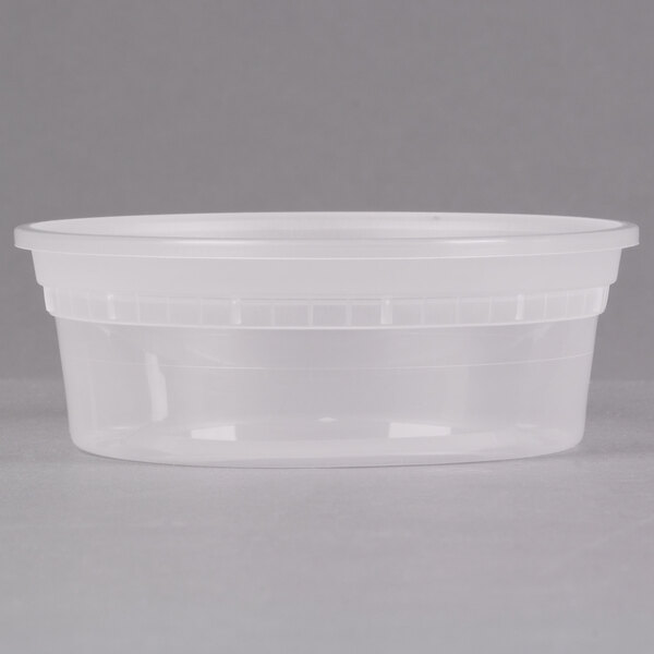 Pactiv/Newspring 8 oz. Translucent Round Deli Container - 48/Pack
