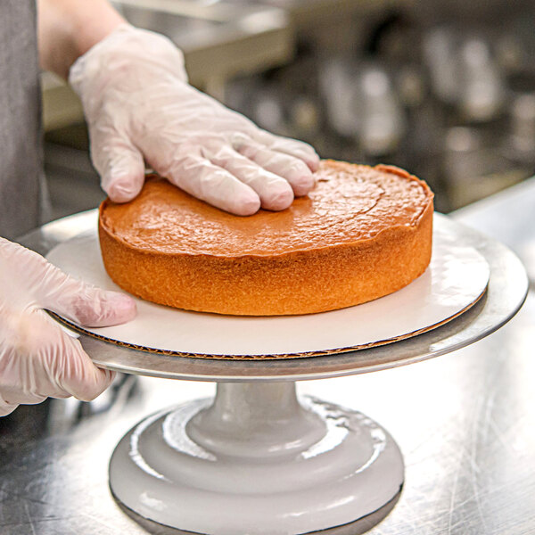 Rich's Allen Un-Iced Round White Layer Cake 8" - 24/Case