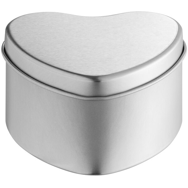 3" Heart Shaped Tin Containers w/ Lids - 120/Case
