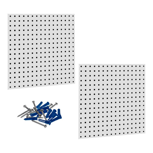 Triton Products 24" x 24" White Steel LocBoard - 2/Pack