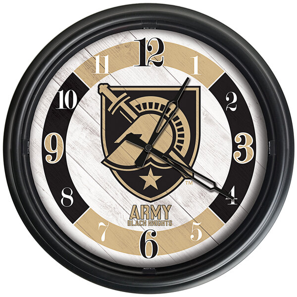 Holland Bar Stool 14" US Military Academy Indoor / Outdoor LED Wall Clock