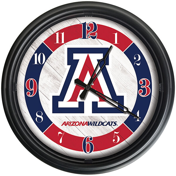 Holland Bar Stool 14" University of Arizona Indoor / Outdoor LED Wall Clock