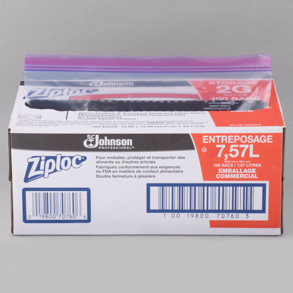 Ziploc® 2 Gallon Storage Bags (100 Case) - WebstaurantStore
