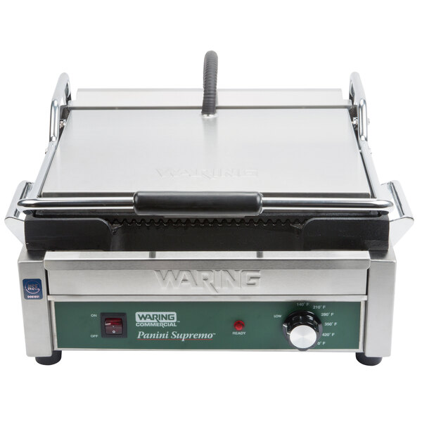 Waring WPG250B Panini Supremo Grooved Top & Bottom Panini Sandwich ...