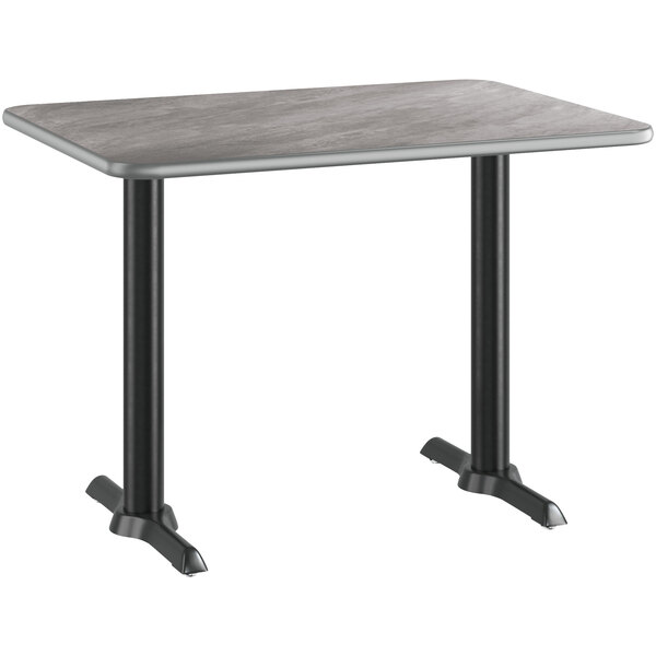 Lancaster Table & Seating 30" x 42" Reversible Gray / White Laminated ...