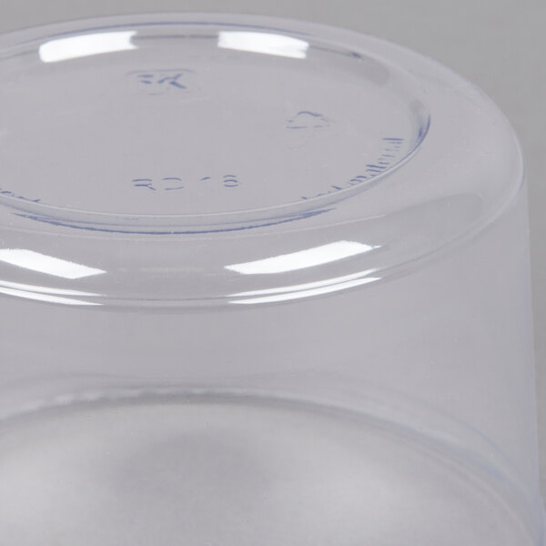 Fabri-Kal Alur 16 oz. Recycled Clear PET Plastic Round Deli Container - 50/Pack