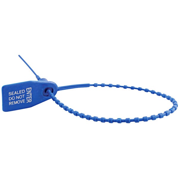 Vestil 14 1/8" x 1" x 1/2" Blue Polypropylene Security Seal SECS-B9-BL ...
