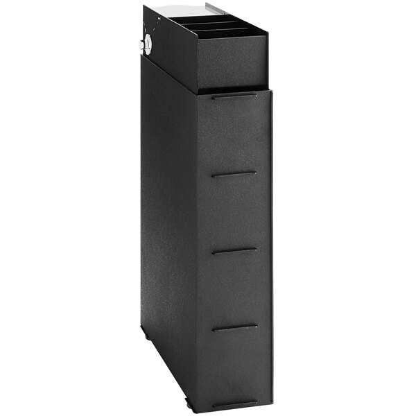 KleanTake by ServSense Black Countertop Slim Cup Dispenser Cabinet with ...