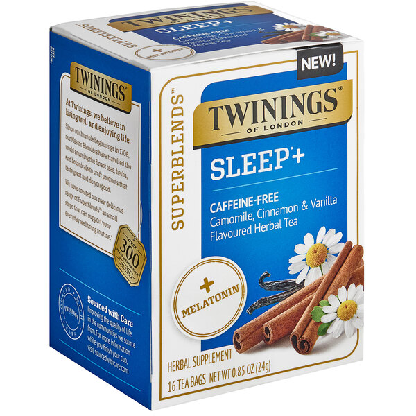 Twinings Superblends Sleep+ Chamomile, Cinnamon & Vanilla Herbal Tea ...