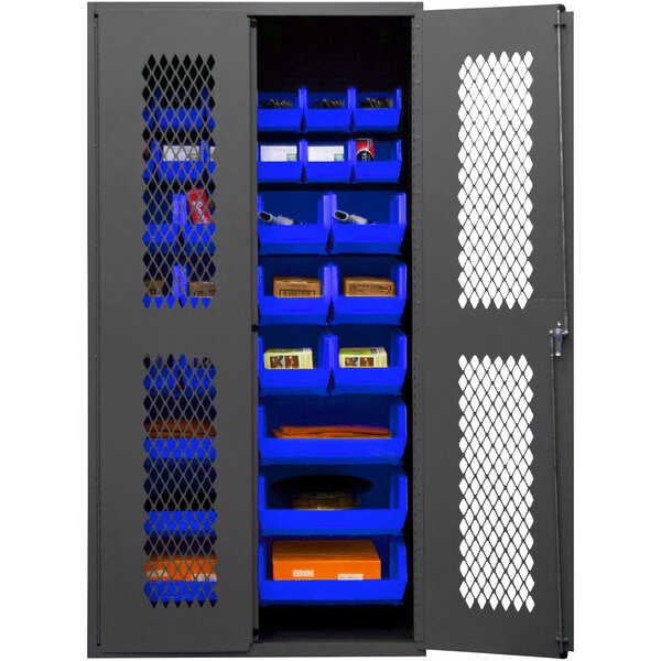 Durham Mfg 36" x 18" x 72" Storage Cabinet with Ventilated Doors and 30 ...