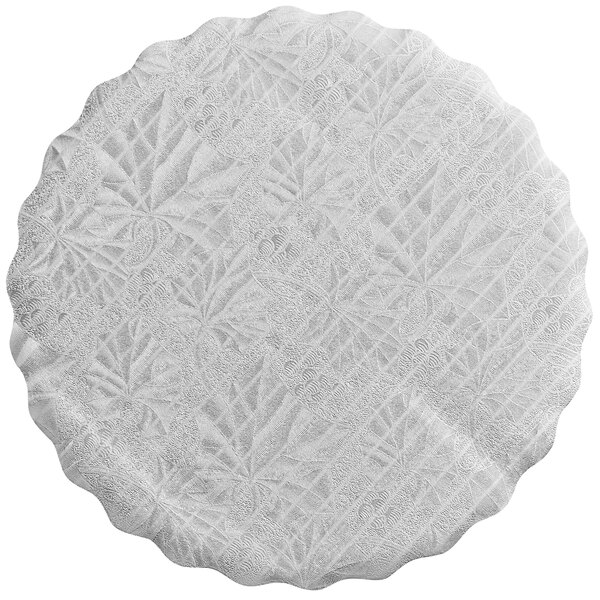 Enjay 8" Silver Laminated Corrugated Cake Circle - 200/Case