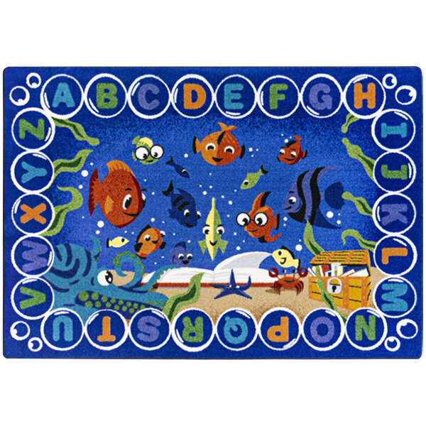 Joy Carpets Kid Essentials Underwater Readers 7' 8" x 10' 9 ...