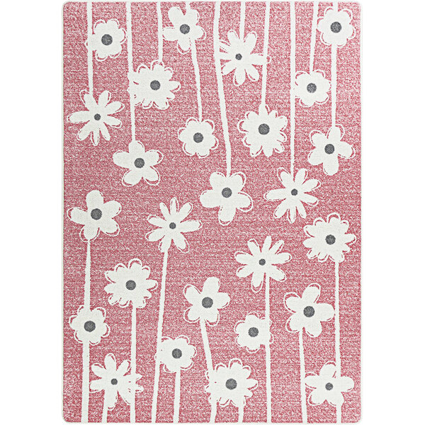 Joy Carpets Claremont Kids Big Blooms 3' 10" x 5' 4" Blush Rectangle ...