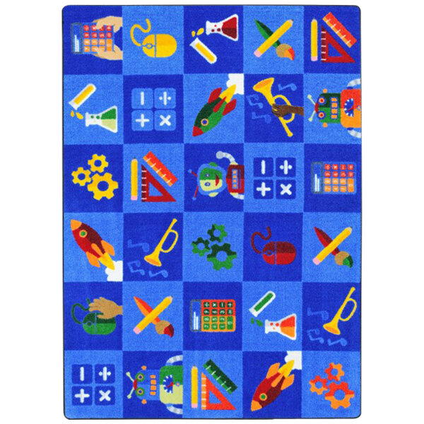 Joy Carpets Kid Essentials STEAM Into Learning 7' 8" x 10' 9 ...