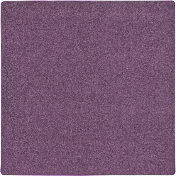 Joy Carpets Kid Essentials Endurance 6' Purple Square Area Rug