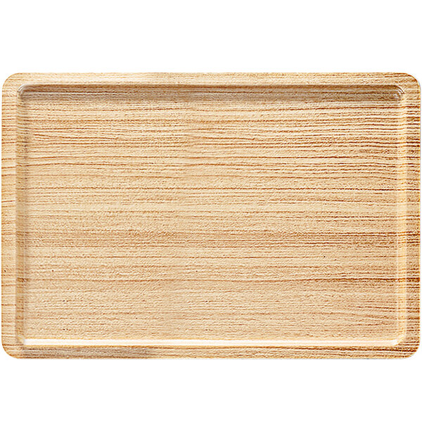 Cal-Mil Modular 9" x 13" Faux Wood Rectangular Melamine Tray