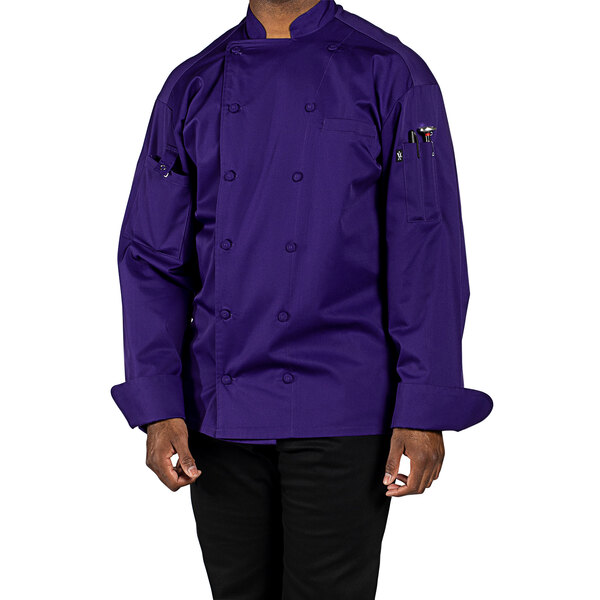 Uncommon Chef Vigor Pro Vent Unisex Lightweight Grape Customizable Long ...
