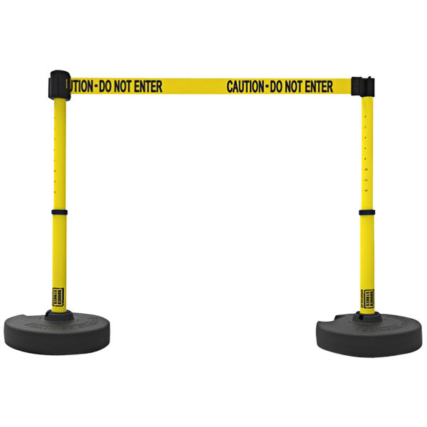 Banner Stakes PLUS Yellow "Caution - Do Not Enter" Barricade System ...