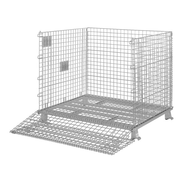Vestil 40" x 48" x 42" Collapsible Steel Mesh Container VWIRE-48H