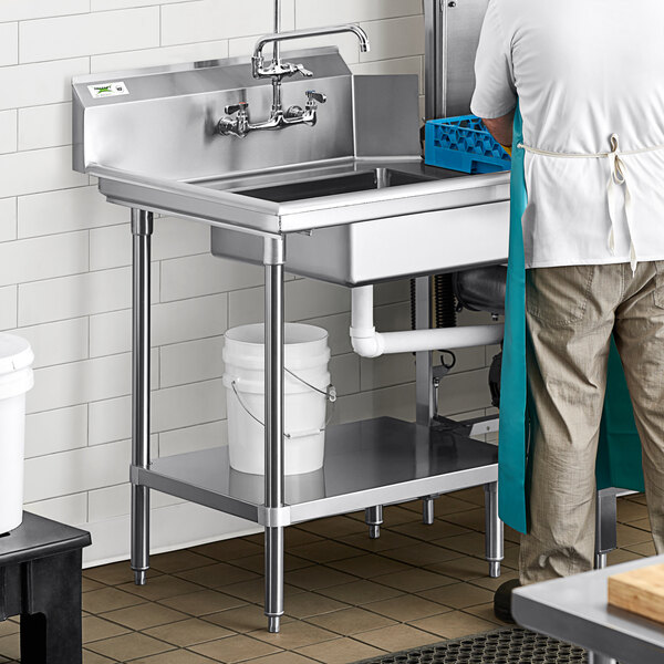 Regency 30" x 21" Stainless Steel Dish Table Undershelf for 3' Dish Tables