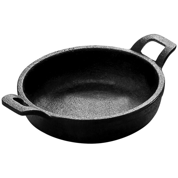 American Metalcraft 8.5 oz. Pre-Seasoned Mini Cast Iron Round Casserole ...