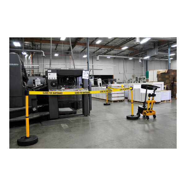 Banner Stakes PLUS Yellow "Closed for Maintenance" Barricade System ...