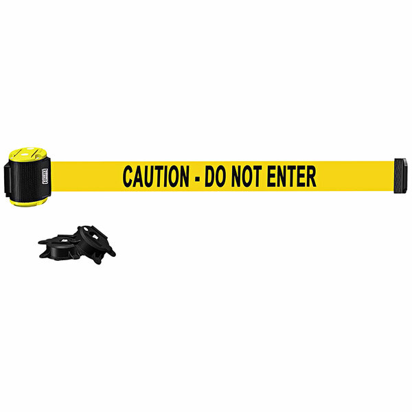 Banner Stakes 15' Yellow "Caution - Do Not Enter" Magnetic Wall Mount ...