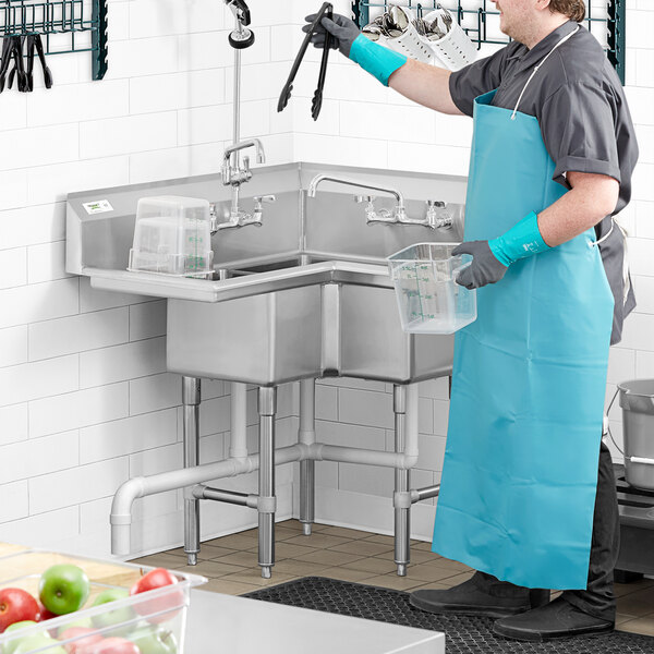 Regency 39" 16 Gauge Stainless Steel Three Compartment Commercial ...