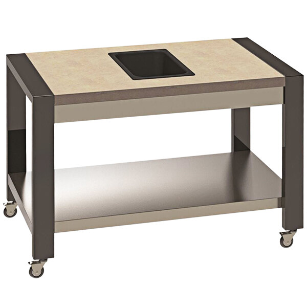 Lakeside 160680 32" x 54" x 37" Traveler Stainless Steel Mobile Dining ...